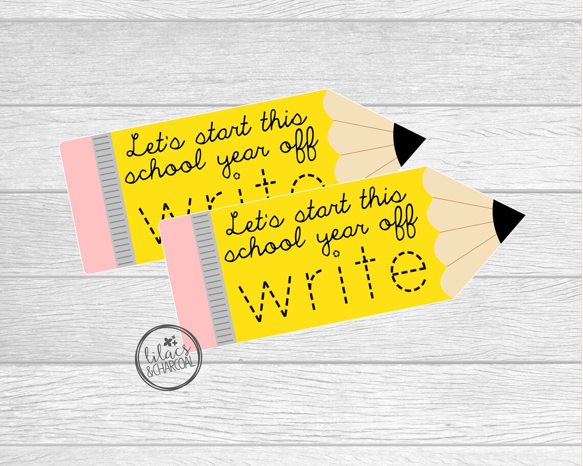 Printable Pencil Tags. Let's Start This School Year off - Etsy