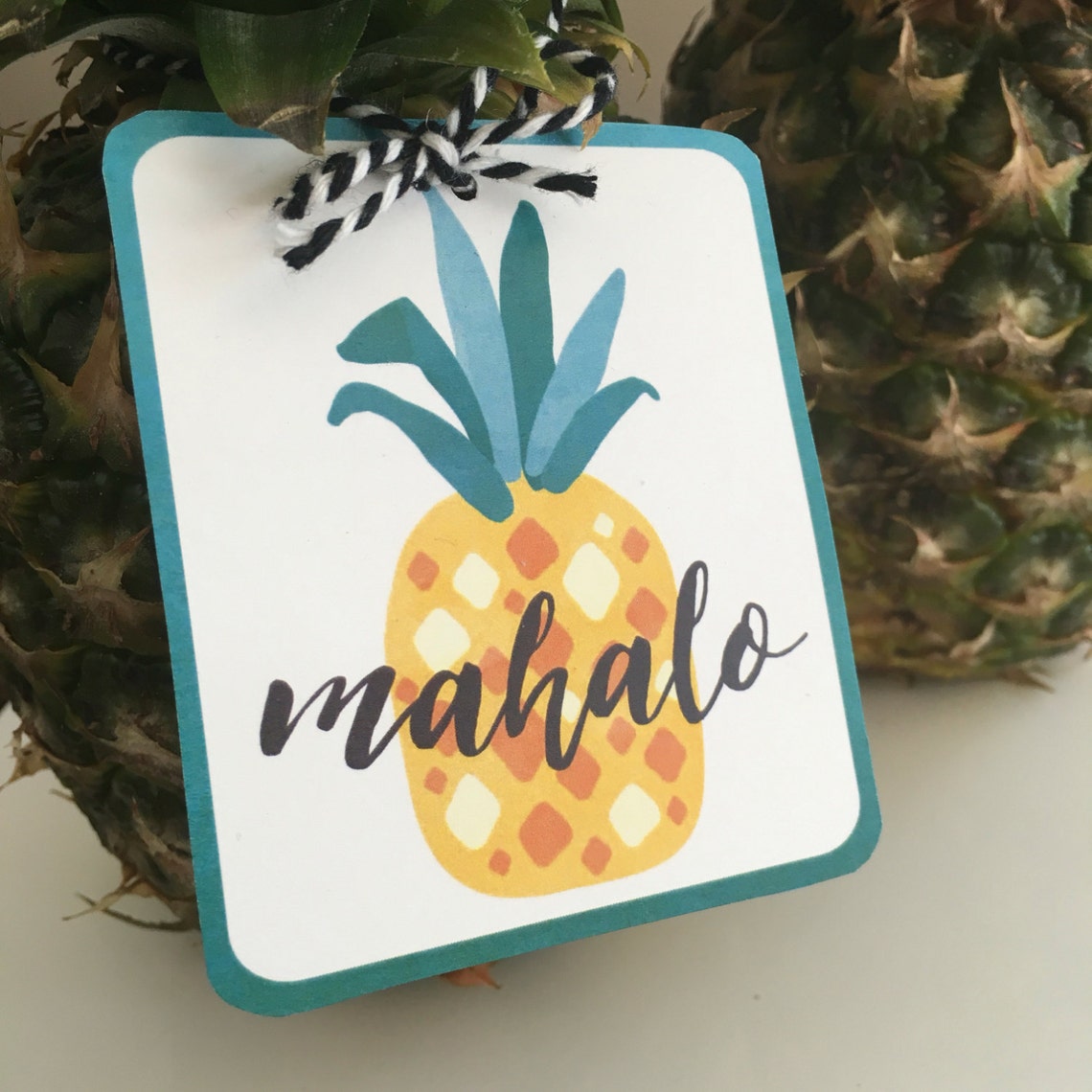 Mahalo Pineapple Tag. Instant Digital Download. Great for Luau Party ...