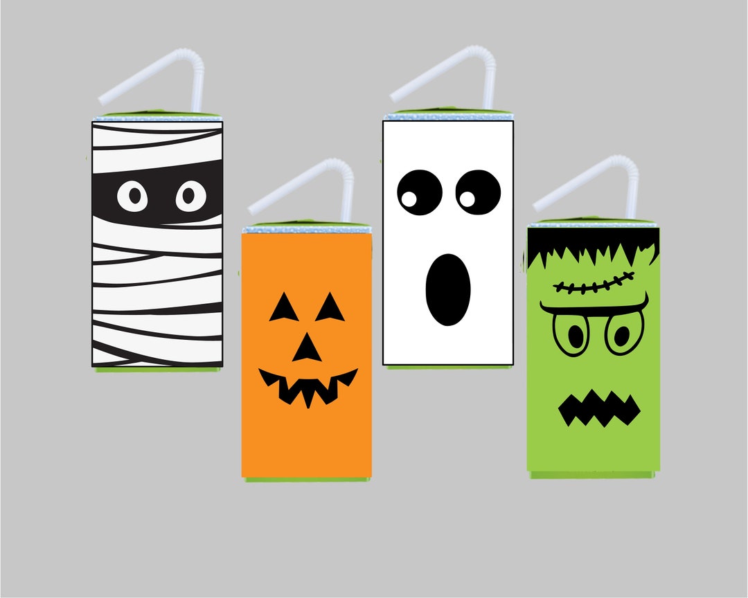 Halloween Juice Box Wrappers. Instant Digital Download. 4 Label Choices ...