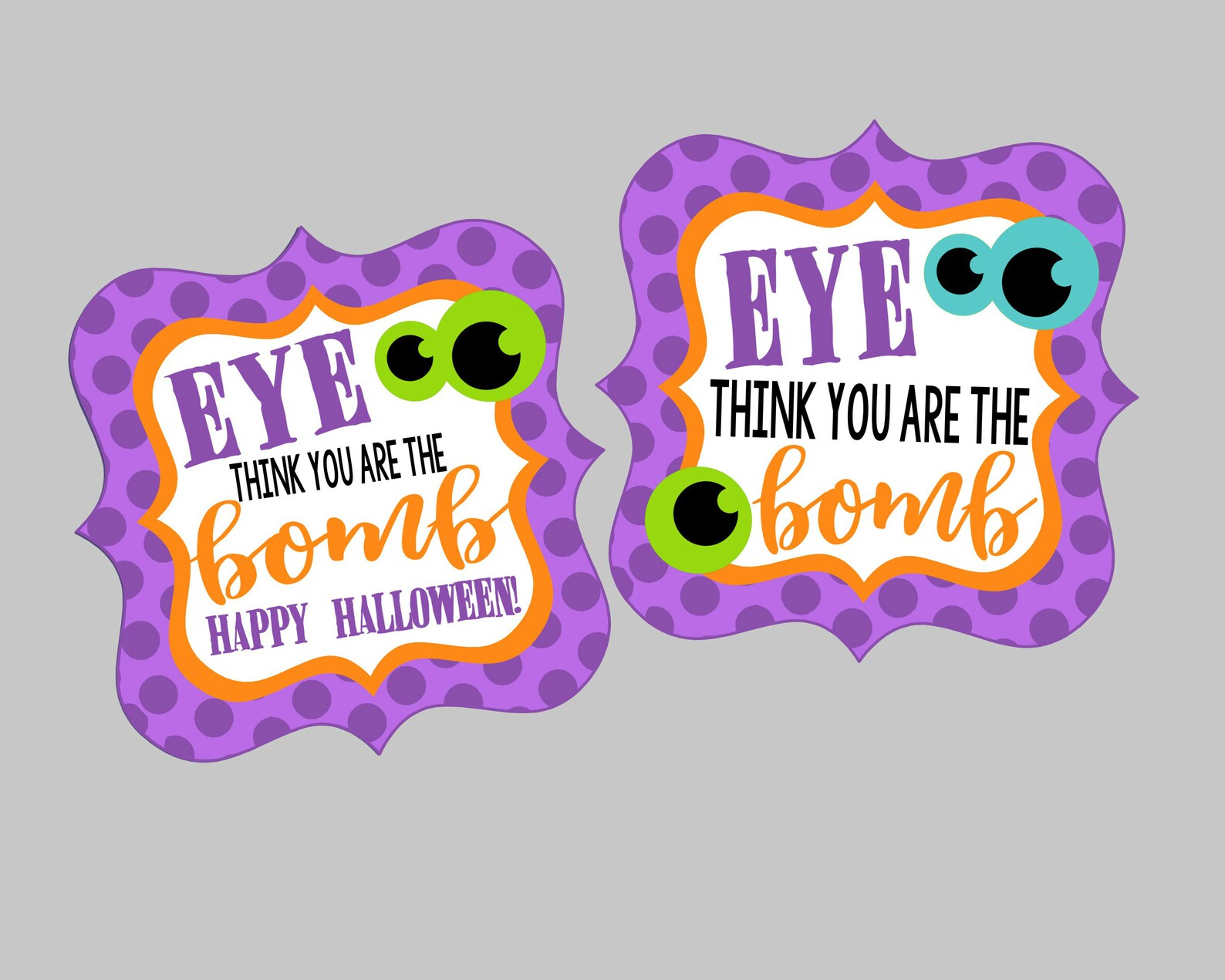 Eye Think You Are the Bomb. Halloween Bath Bomb Tags. Instant - Etsy