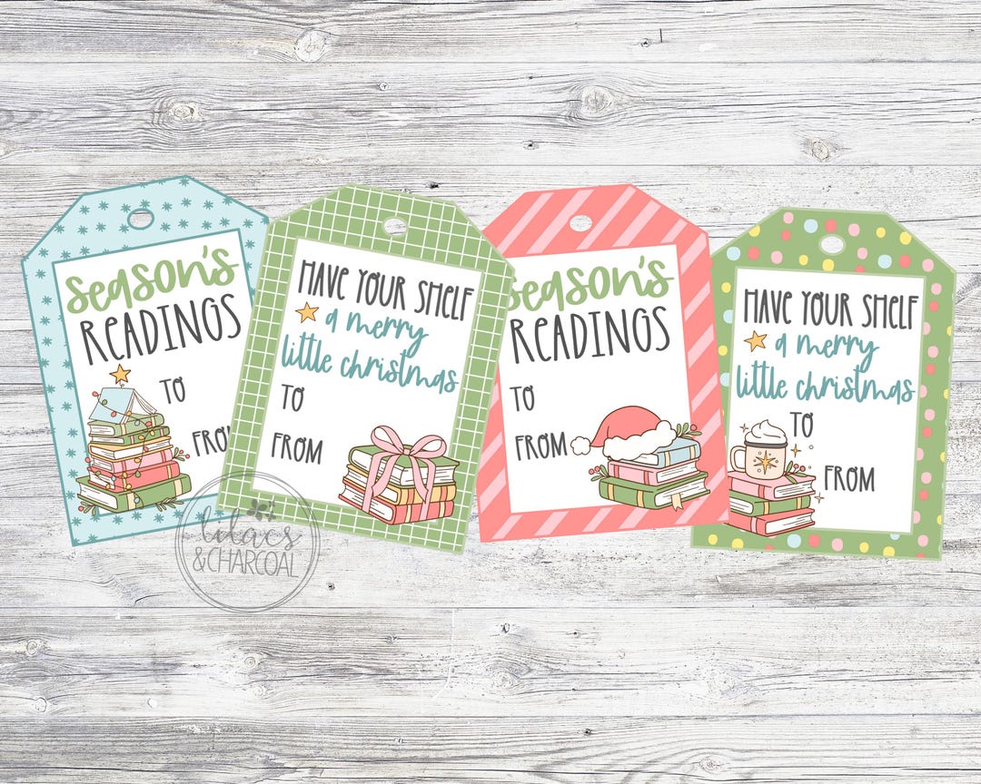 Printable Bookish Christmas Gift Tags. Season's Readings. Have Your ...