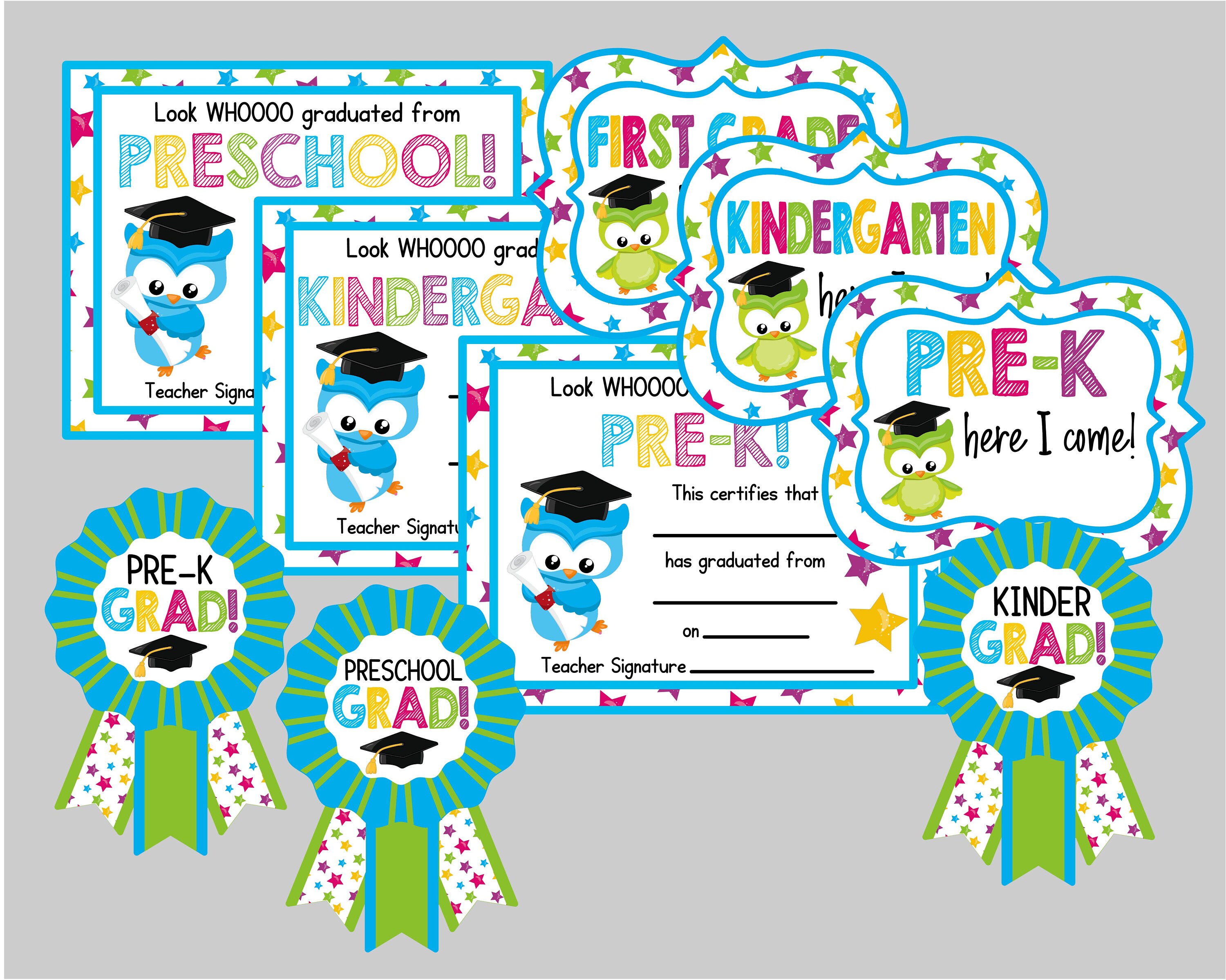 Preschool Pre-k & Kindergarten Owl Graduation Party | Etsy