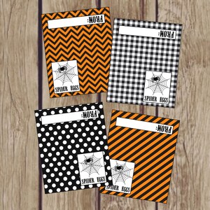 Printable Spider Eggs Halloween Tags & Bag Topper. Perfect for ...