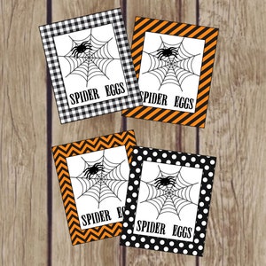 Printable Spider Eggs Halloween Tags & Bag Topper. Perfect for ...