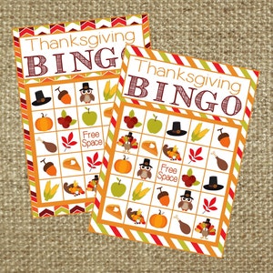 Thanksgiving Bingo Game! Includes 12 Game Cards, Calling Cards, and ...