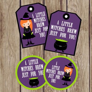 A Little Witches Brew Just for You! Halloween Tags. Perfect Apple Sauce ...