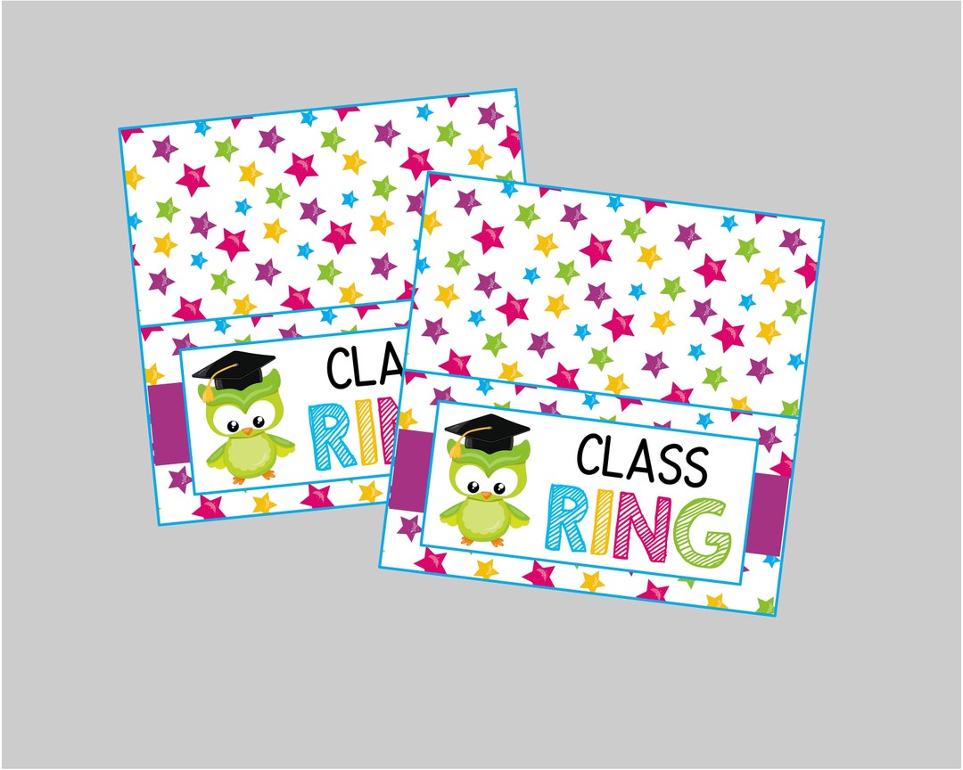 Class Rings Treat Topper Tag. Instant Digital Download Perfect for ...