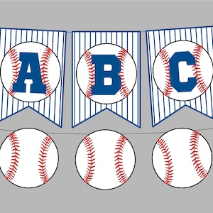 Baseball Party Banner. Printable Baseball Banner for Birthday, Team ...