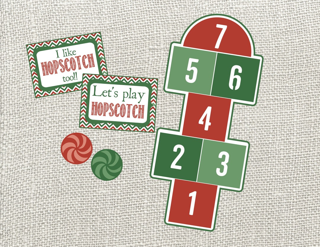 Printable Mini Hopscotch Game for Christmas Elf or Dolls. - Etsy Israel