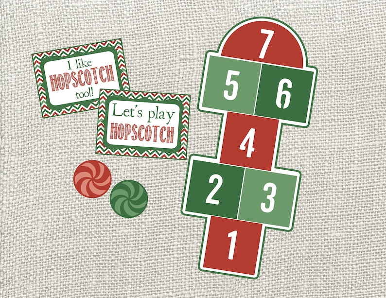 Printable Mini Hopscotch Game for Christmas Elf or Dolls. - Etsy