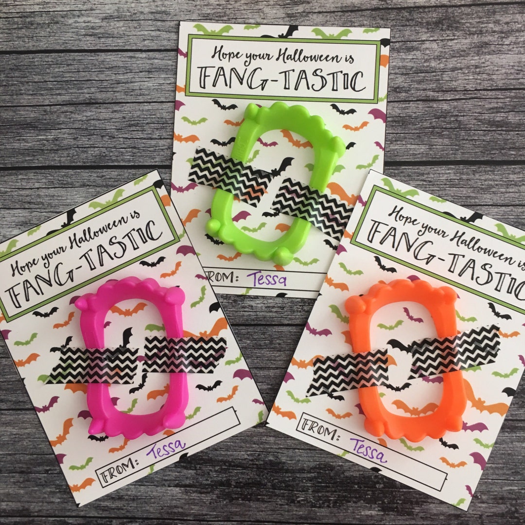 Printable Fang-tastic Halloween Card. Halloween Vampire Fang Cards ...