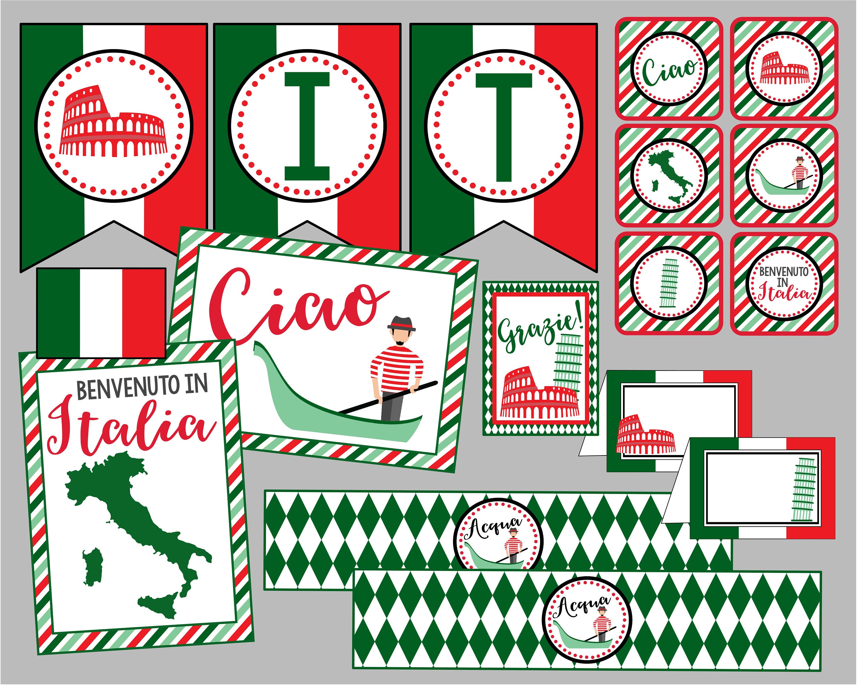 Italian Paper Party Supplies