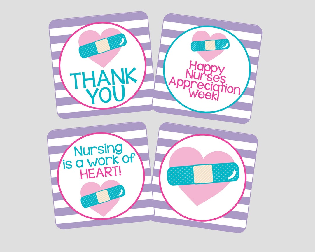 Nurses Apprecation Tags. Nursing is a Work of Heart. Thank You Tags for ...