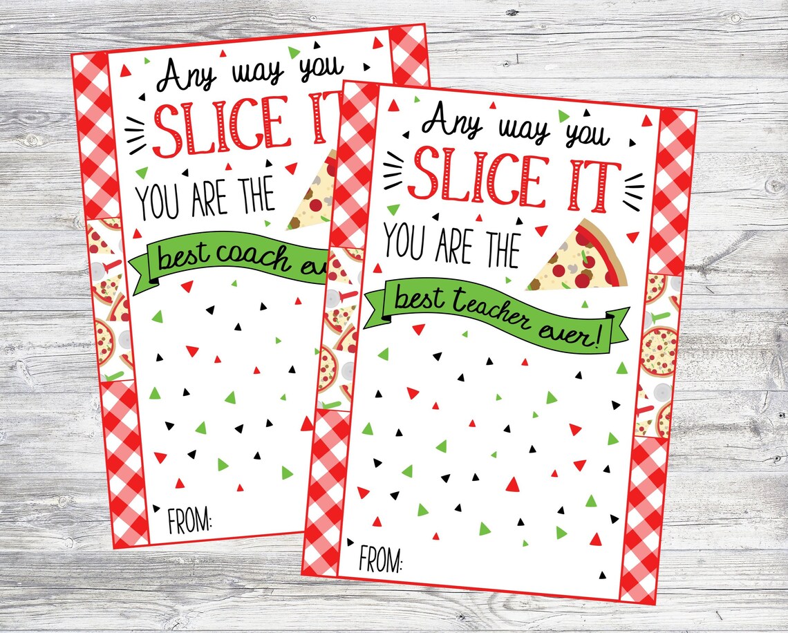 Pizza Gift Card Holder for Teachers Appreciation or Coach. Any - Etsy