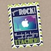 You Rock Teacher Appreciation Thank You Card for Itunes Gift Card or ...
