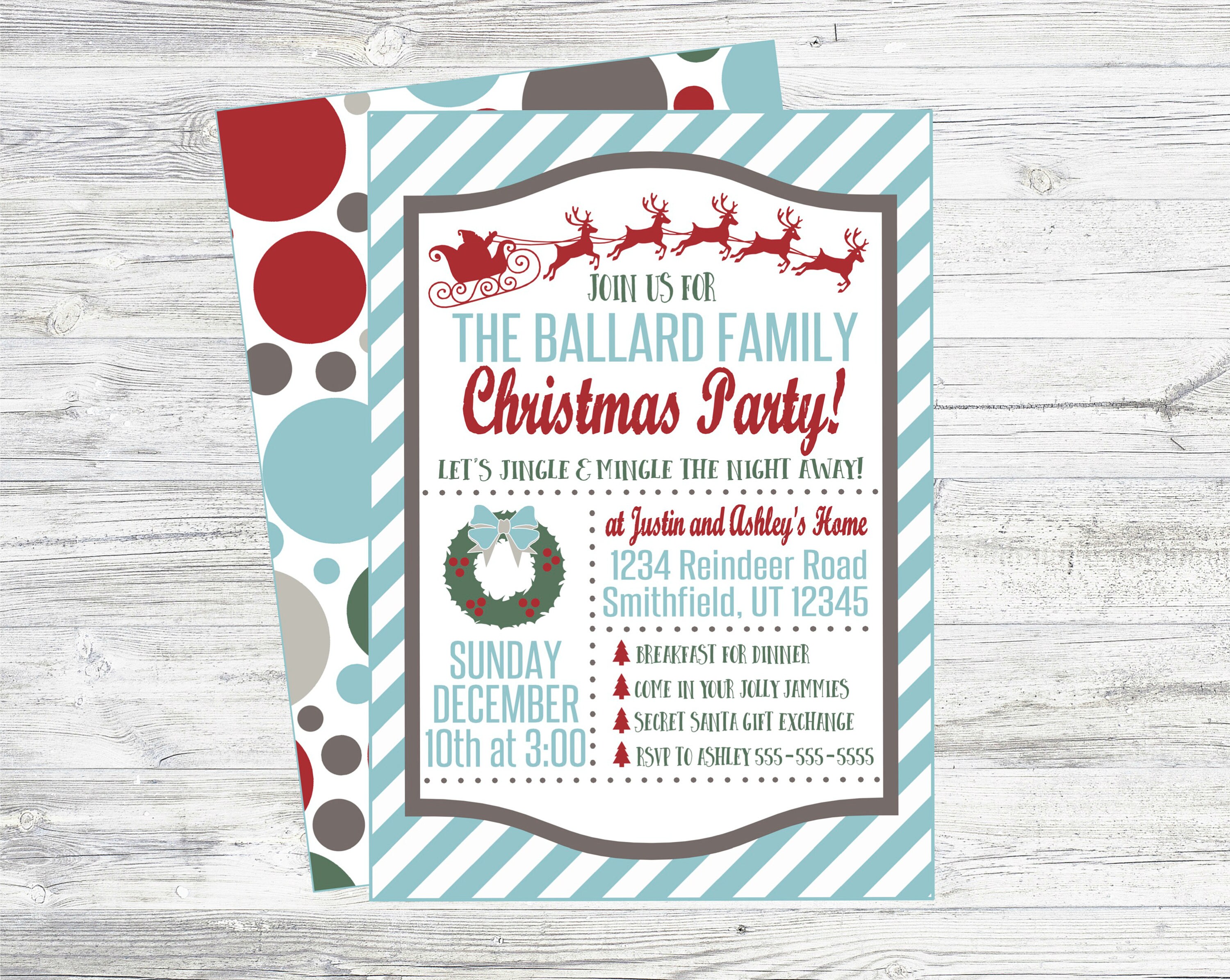 Christmas Potluck Invitation Wording
