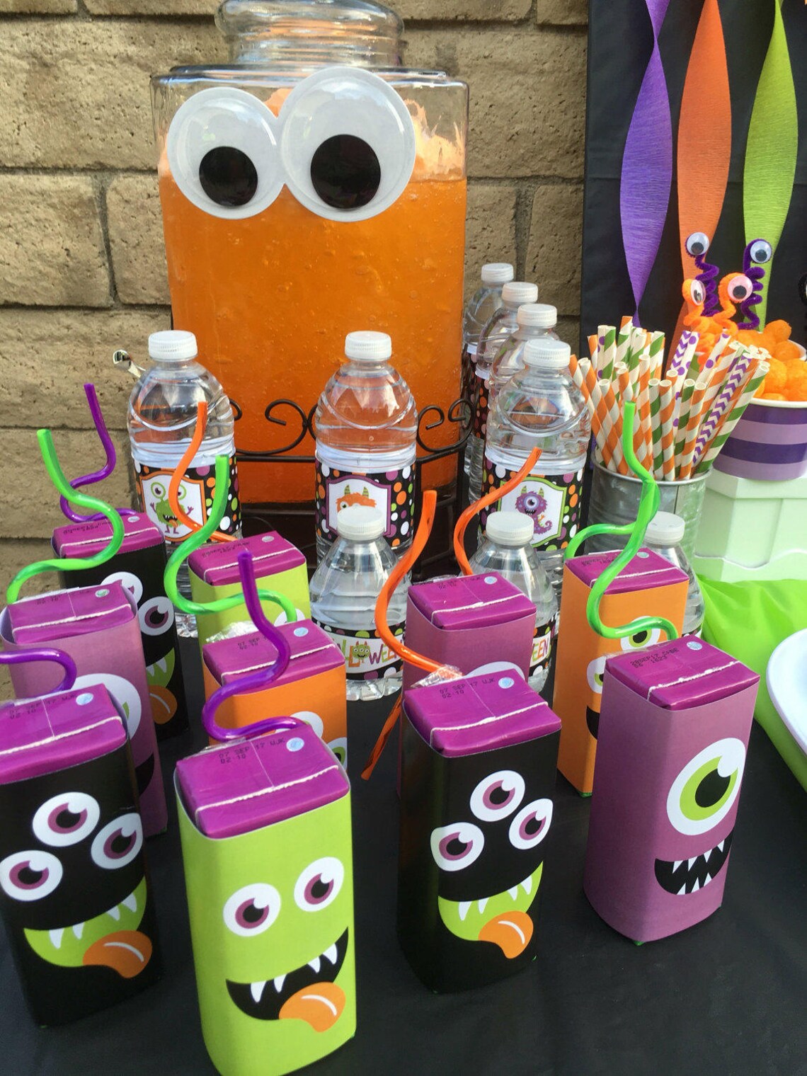 Halloween Monster Juice Box Wrappers. Instant Digital - Etsy