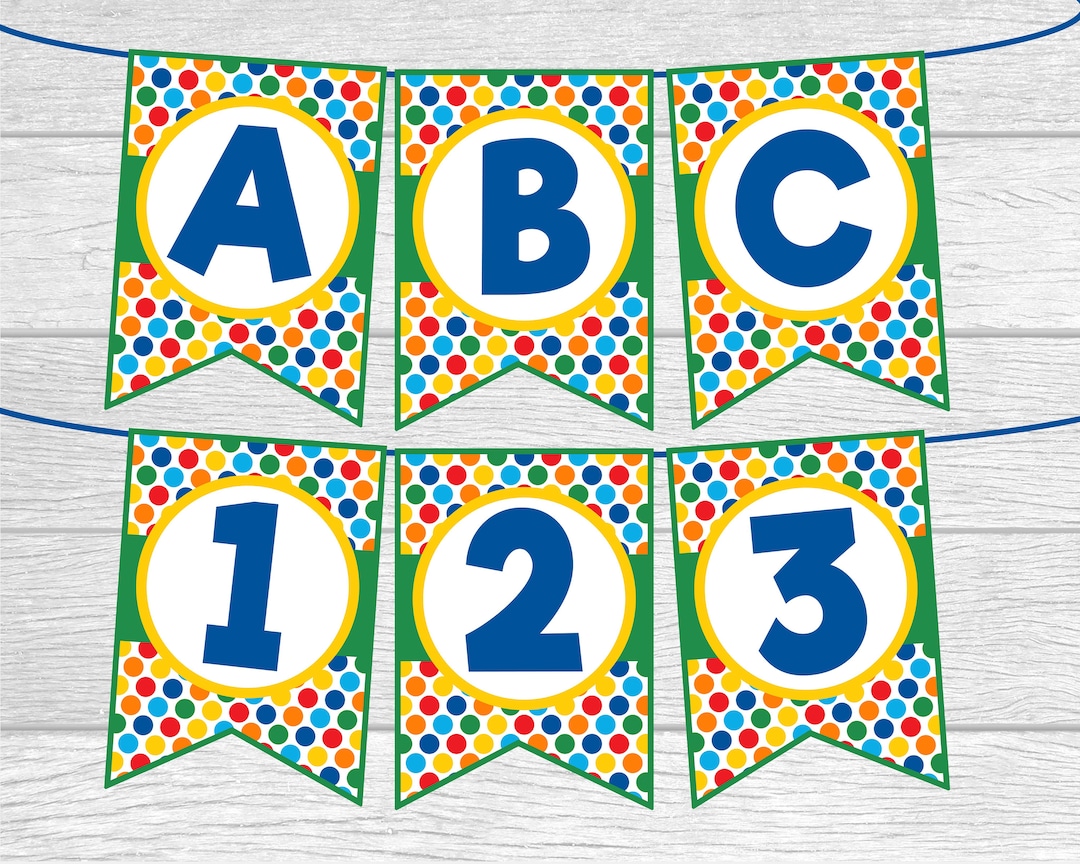 Printable Happy Birthday Party or Classroom Banner. Printable Banner ...