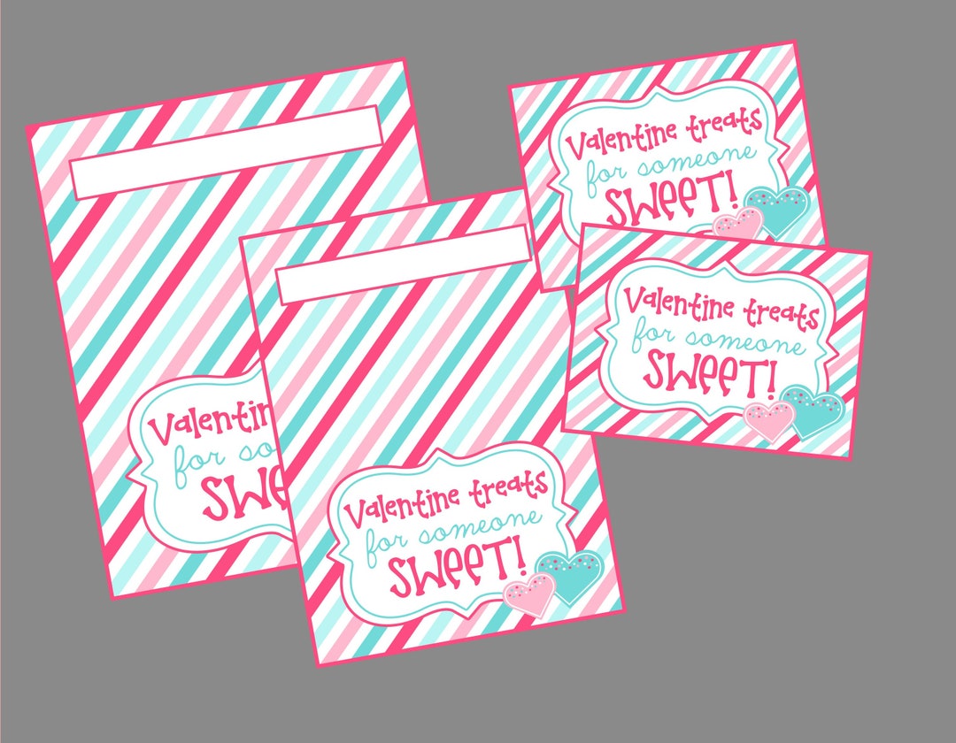 Valentines Treats for Someone Sweet Gift Tags and Bag Toppers. Instant ...