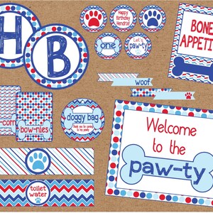 Let's Pawty Puppy Dog Party Package. Puppy Birthday or Baby Shower ...