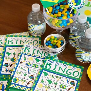 Printable Brazil Bingo Game. 12 Card Brazil's Day Bingo Game Set ...