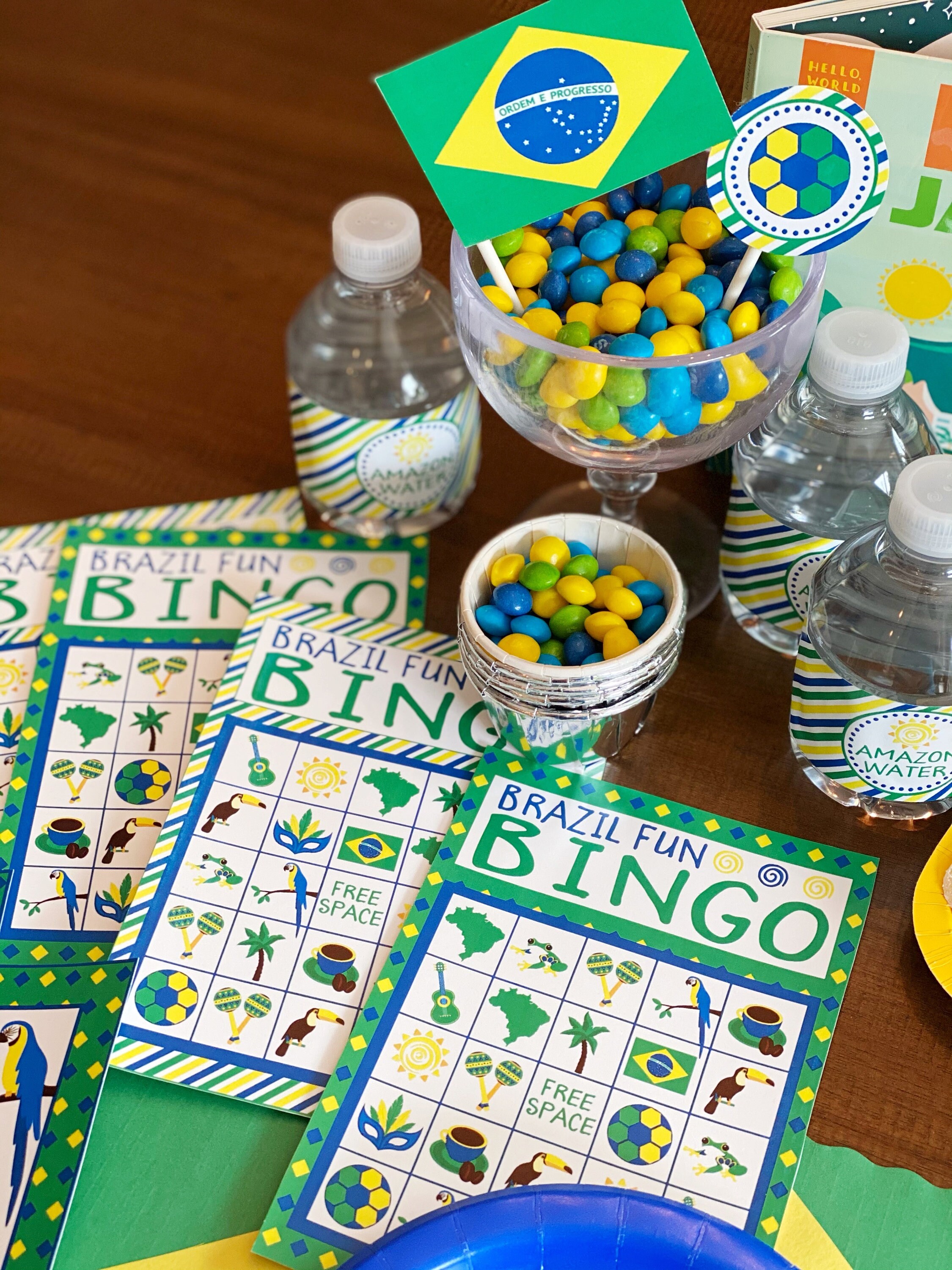 Printable Brazil Bingo Game. 12 Card Brazil's Day Bingo Game Set ...