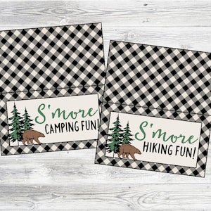Printable S'mores Treat Bag Toppers. S'more Hiking Fun, S'more Camping ...