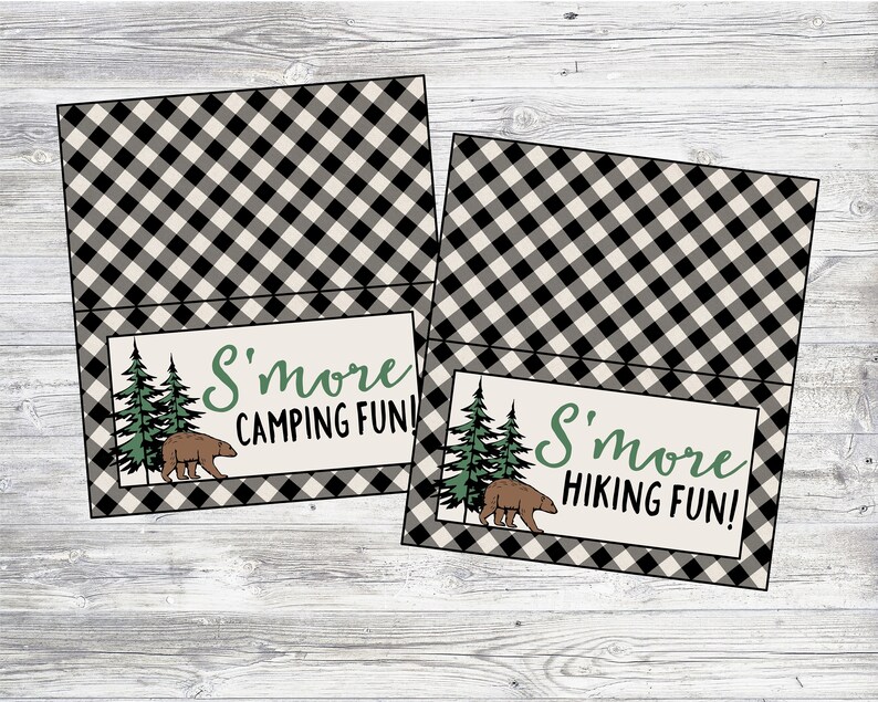 Printable S'mores Treat Bag Toppers. S'more Hiking Fun, S'more Camping ...
