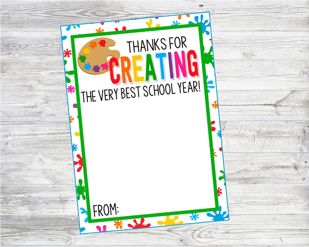 Printable Teacher Art or Craft Store Gift Card Holder. Thanks for ...