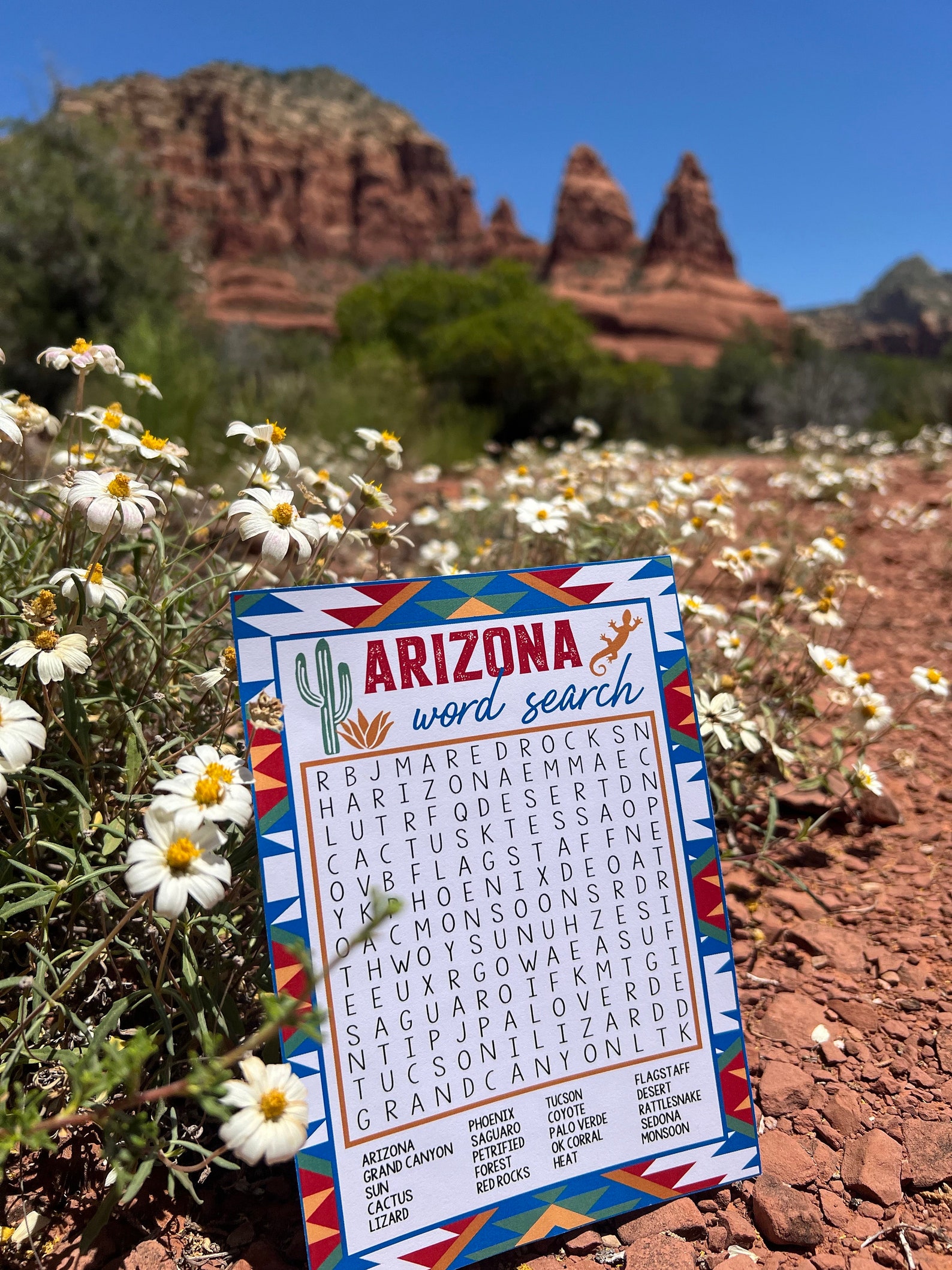 Printable Arizona Word Search. Word Search for Arizona US States Travel ...