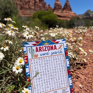 Printable Arizona Word Search. Word Search for Arizona US States Travel ...