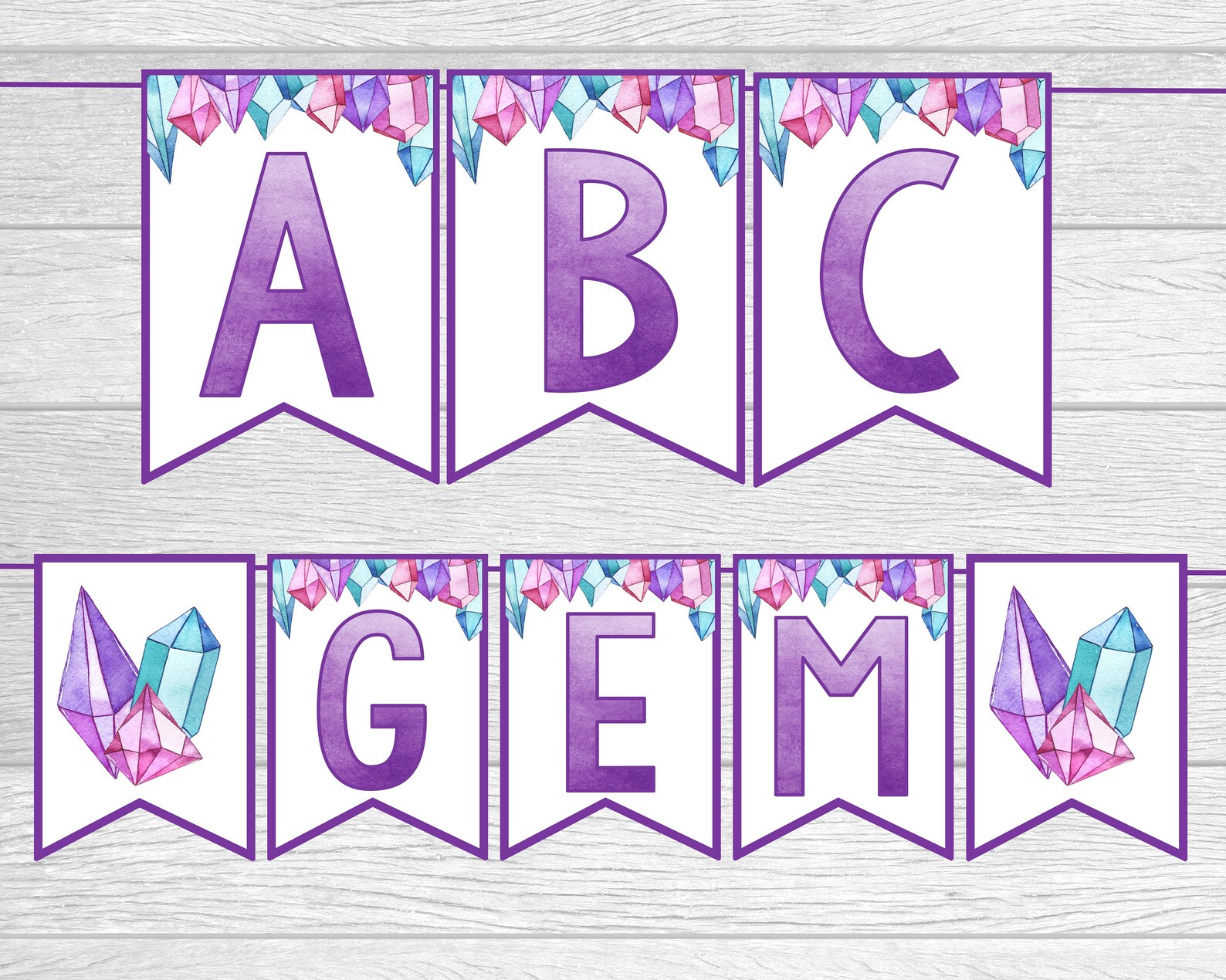 Printable Gem Party Banner. You're a Gem She's A Gem - Etsy