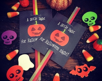 Printable A Little Light to Glow Your Night. Monster Glow Stick Cards ...
