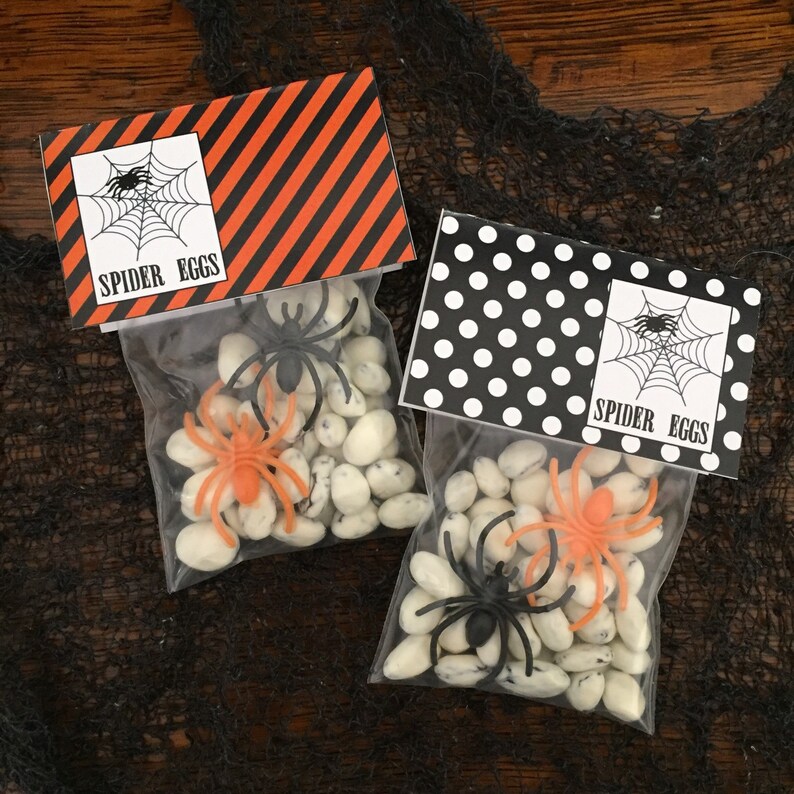Printable Spider Eggs Halloween Tags & Bag Topper. Perfect for | Etsy