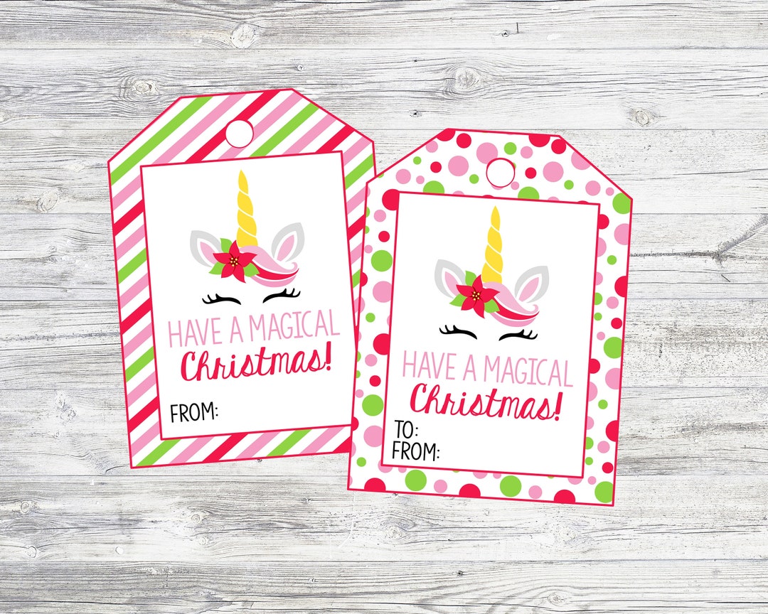 Printable Unicorn Christmas Tags. Instant Digital Download. Have a ...