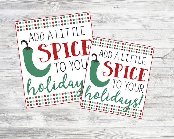Add Some Spice to Your Holidays Printable Holiday Tags to - Etsy