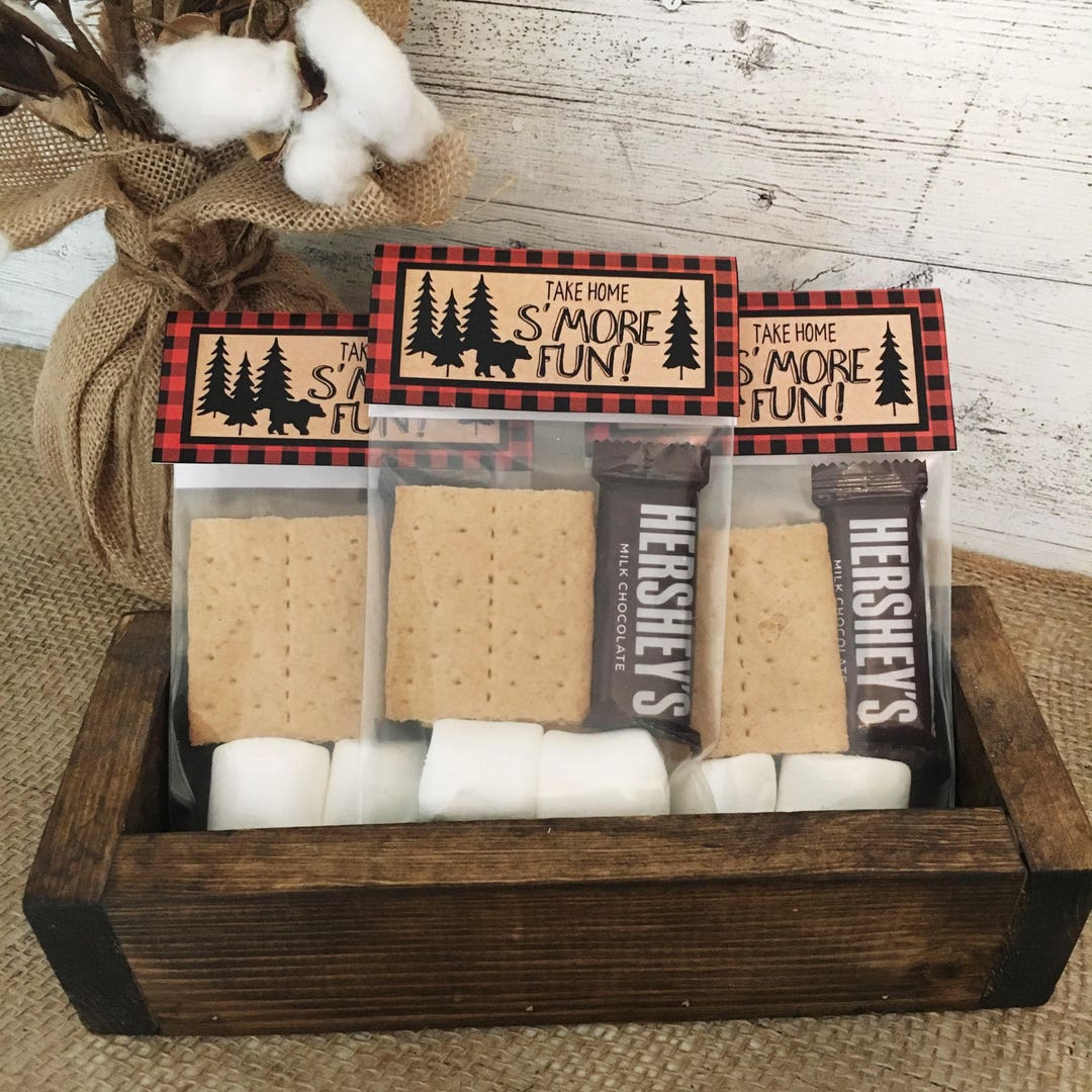 Printable S'mores Favor Bag Topper for Lumberjack Party. Take Home S ...
