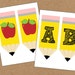 Back to School Pencil Banner. FULL ALPHABET Instant Digital - Etsy