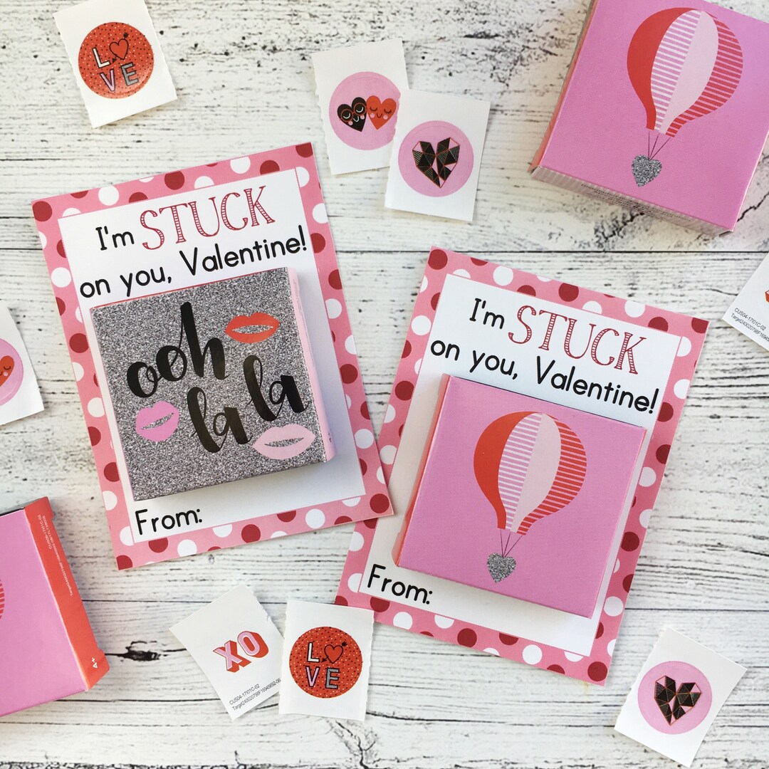 I'm STUCK on You, Valentine! Printable Valentine's Day Cards for ...