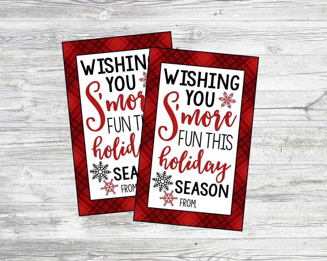 Printable S'mores Holiday Tags. Wishing You S'more Fun This Holiday ...