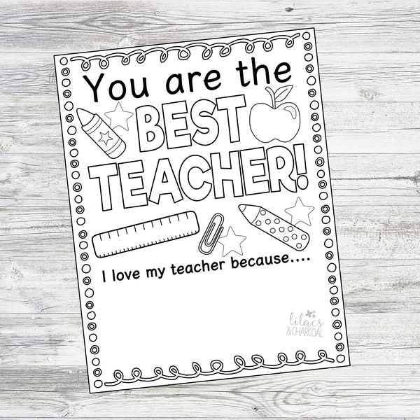 Teacher Appreciation Printable - Etsy