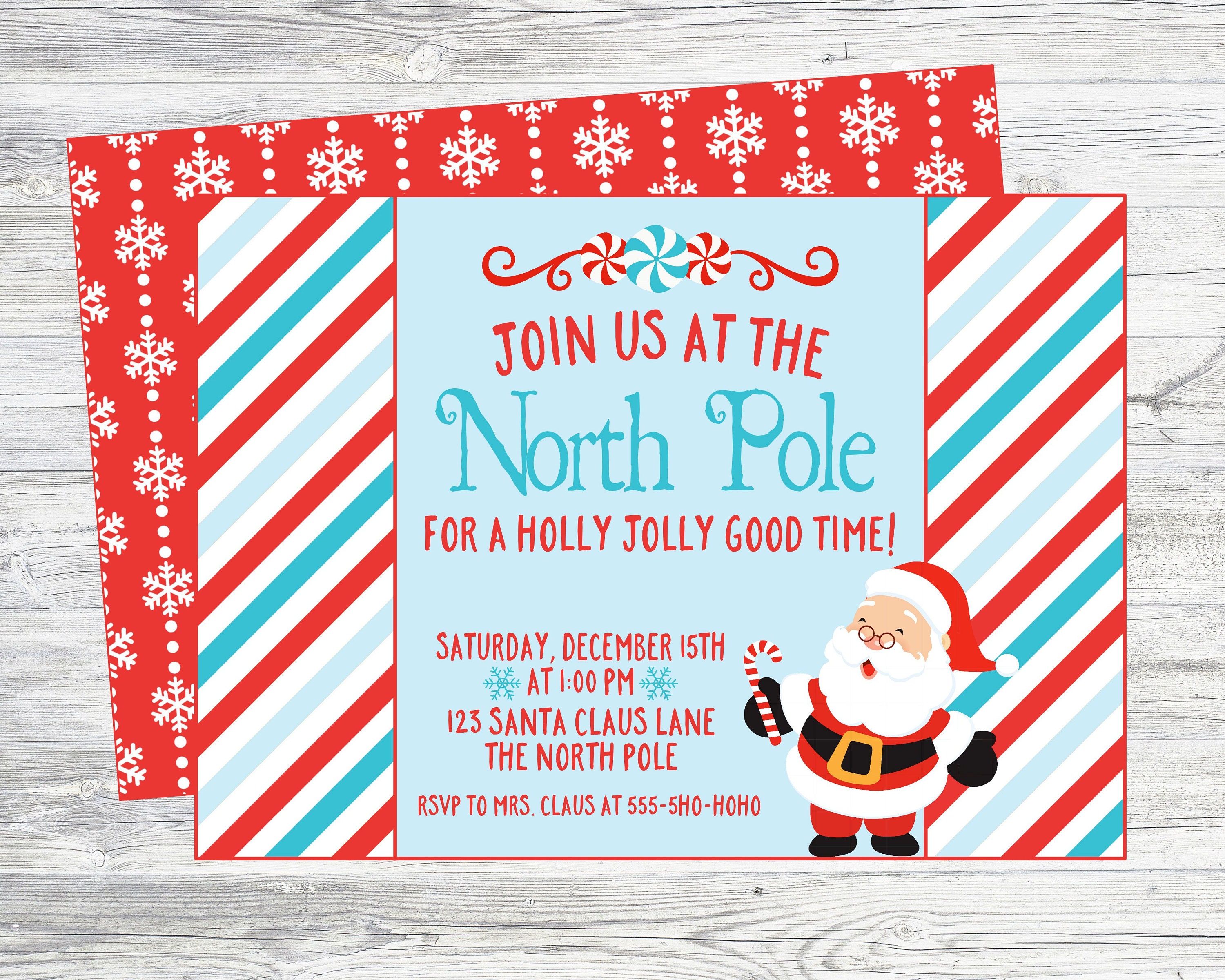 North Pole Christmas Party Invitation. Join Us At The North | Etsy