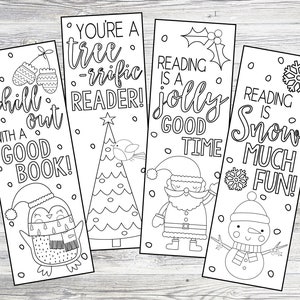 Printable Color Your Own Christmas Winter Bookmarks. Instant Digital ...