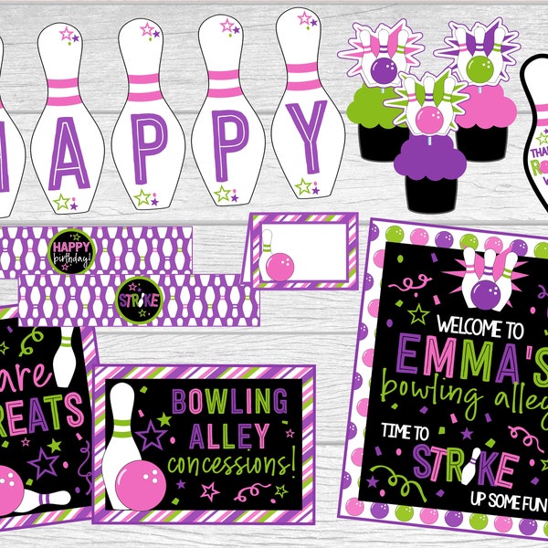 Girl Bowling Party - Etsy