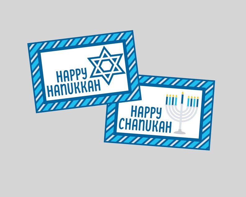 Hanukkah Gift Tags and Bag Toppers. Chanukah Hanukkah Treat | Etsy