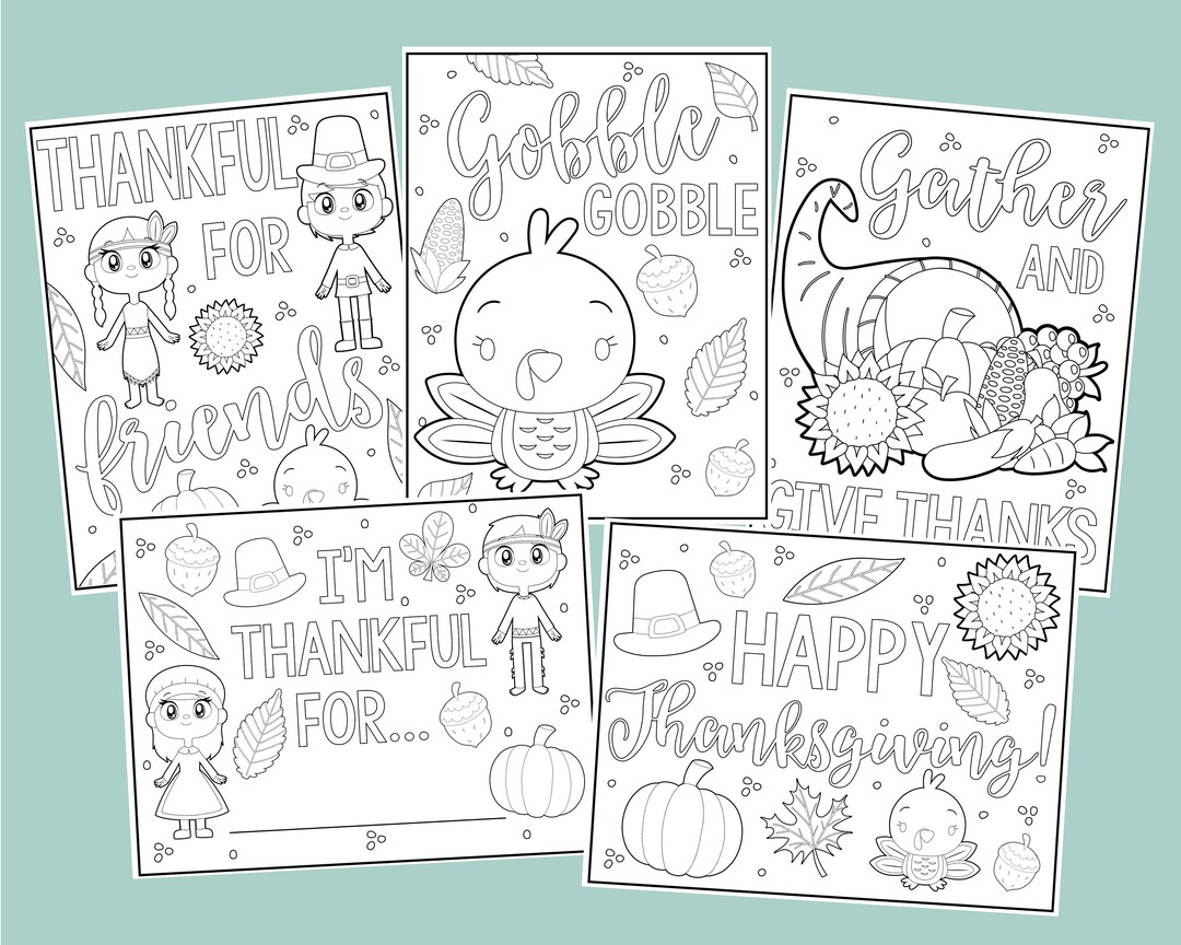 Printable Thanksgiving Coloring Pages for Kids or Adults! Holiday ...