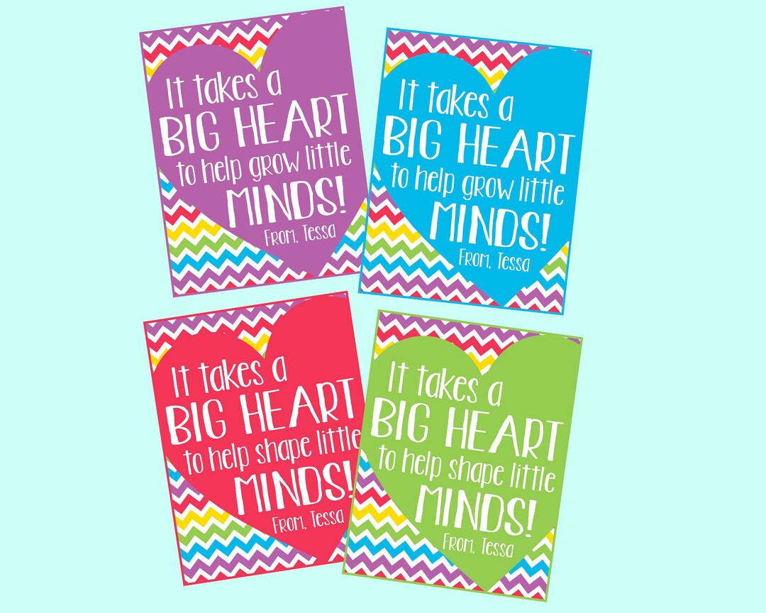 Personalized It Takes A Big Heart to Help Shape/grow Little Minds ...