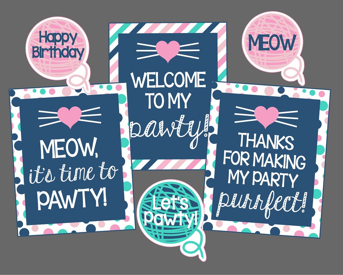 Kitty Party Decoration Package. Printable Party Package for - Etsy