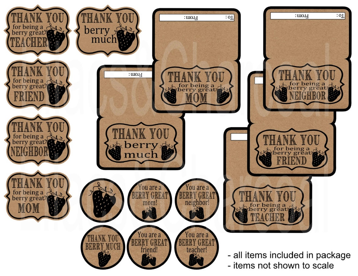 Berry Great Teacher Appreciation Thank You Mother's Day | Etsy