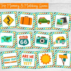Printable Road Trip Travel Memory/matching Game. Instant Digital ...